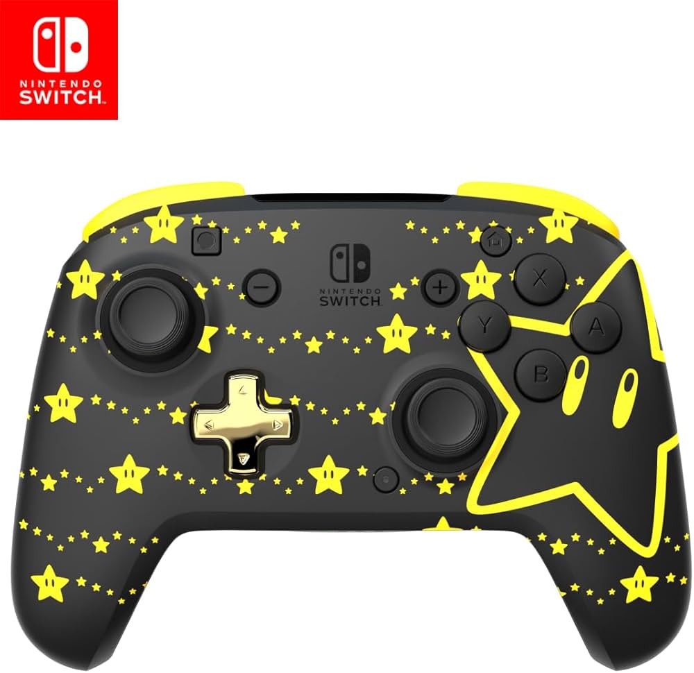 Manette Nintendo Switch PDP Sans Fil Glow Super Mario Star – Flip Jeux ...